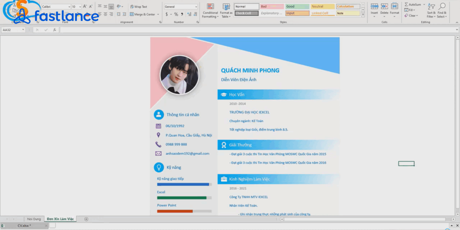 Hướng dẫn từ A- Z cách làm CV xin việc trên máy tính - Fastlance Blog